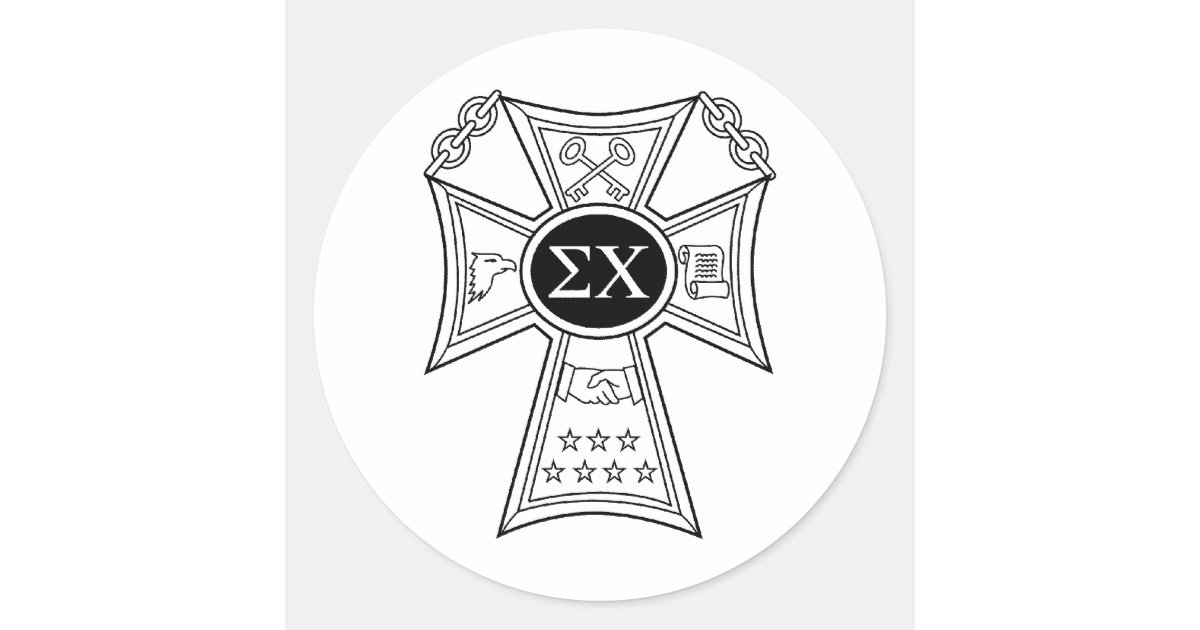 Sigma Chi Badge Classic Round Sticker | Zazzle