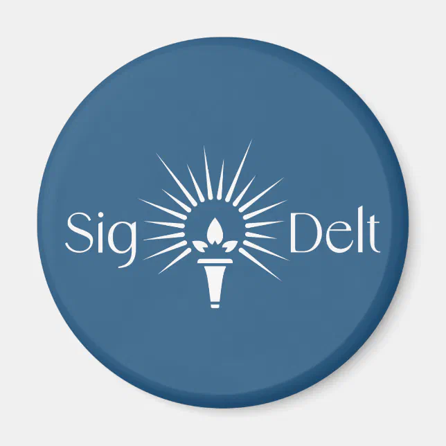 Sigma Delta Tau Sorority Torch Emblem Magnet | Zazzle