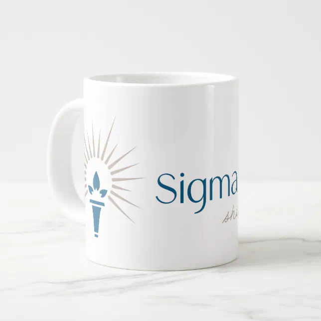 Sigma Delta Tau Sorority Torch & Sunburst Giant Coffee Mug | Zazzle