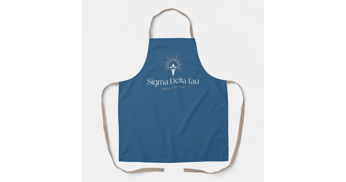 Sigma Delta Tau Sorority Torch & Sunburst Logo Apron | Zazzle