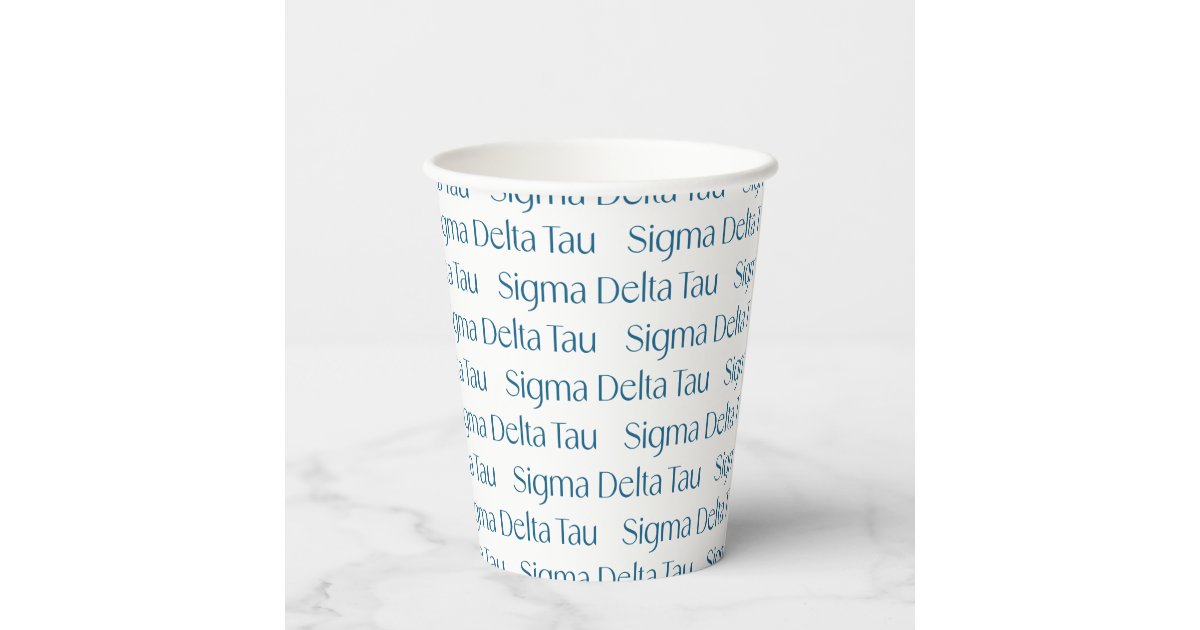 Sigma Delta Tau Sorority Wordmark Paper Cups | Zazzle
