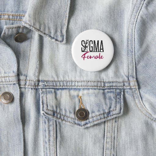 Sigma Female Lone Wolf Button | Zazzle