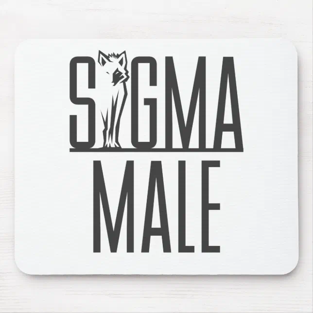 Sigma Male Wolf Lone Loner Meme Mouse Pad | Zazzle