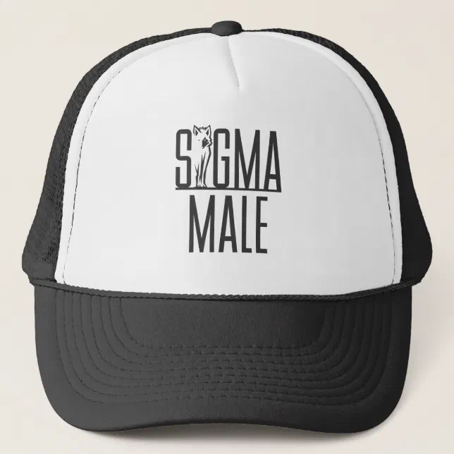 Sigma Male Wolf Lone Loner Meme Trucker Hat | Zazzle