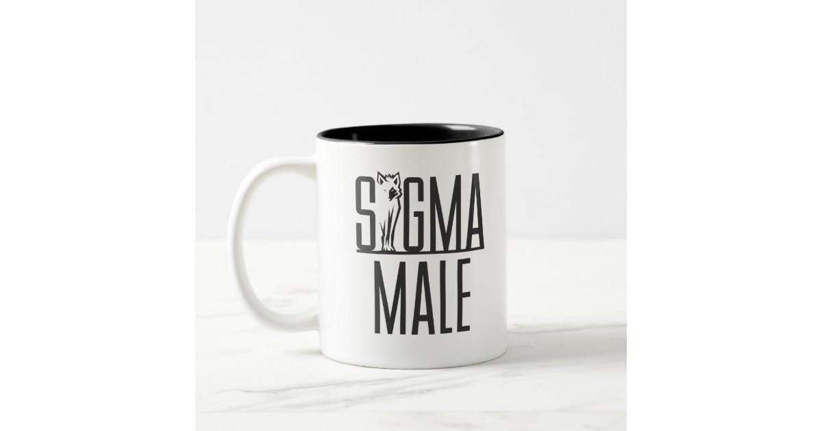Sigma Male Wolf Lone Loner Meme Two-Tone Coffee Mug | Zazzle