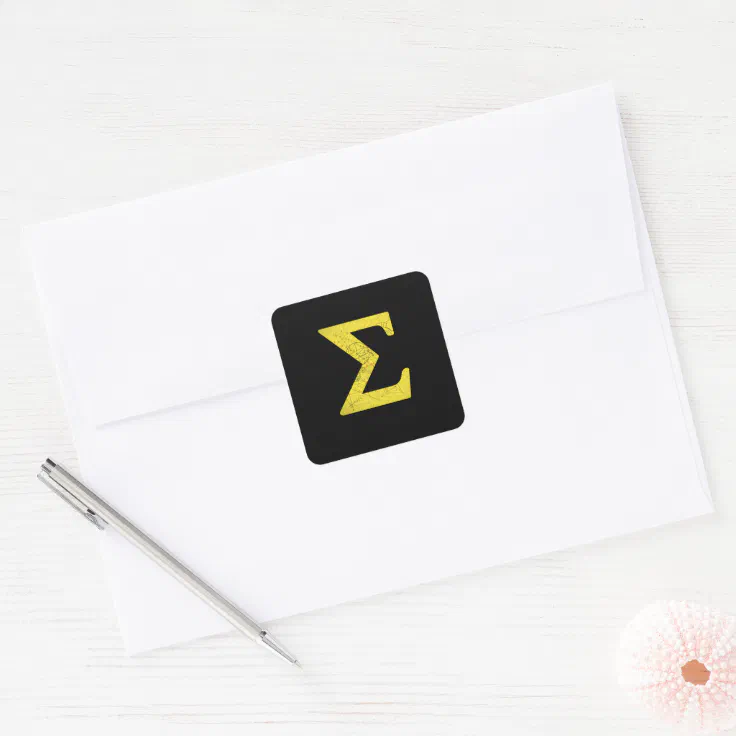 Sigma - Math Symbols Square Sticker | Zazzle