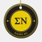 Sigma Nu Gold Letters Ceramic Ornament | Zazzle.com
