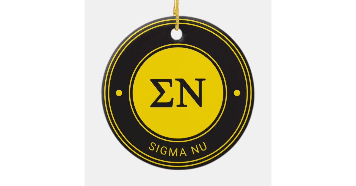 Sigma Nu | Badge Ceramic Ornament | Zazzle