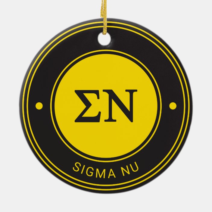 Sigma Nu | Badge Ceramic Ornament | Zazzle.com
