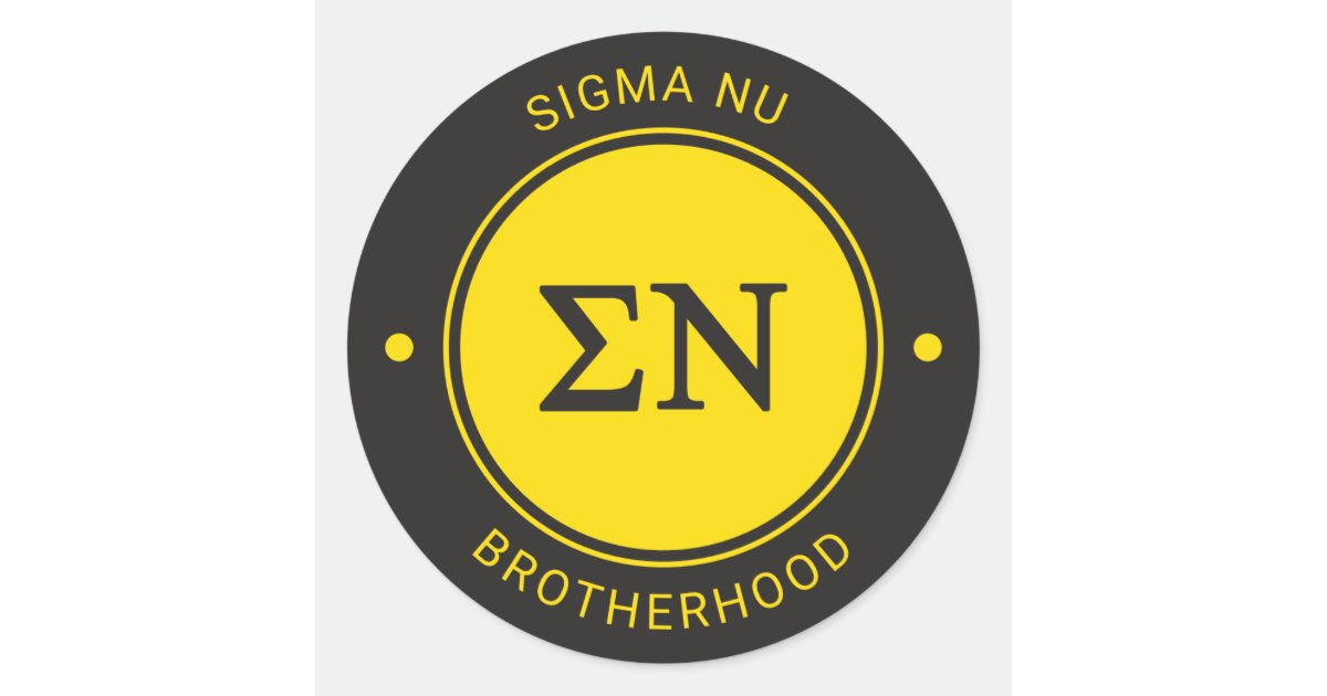 Sigma Nu | Badge Classic Round Sticker | Zazzle