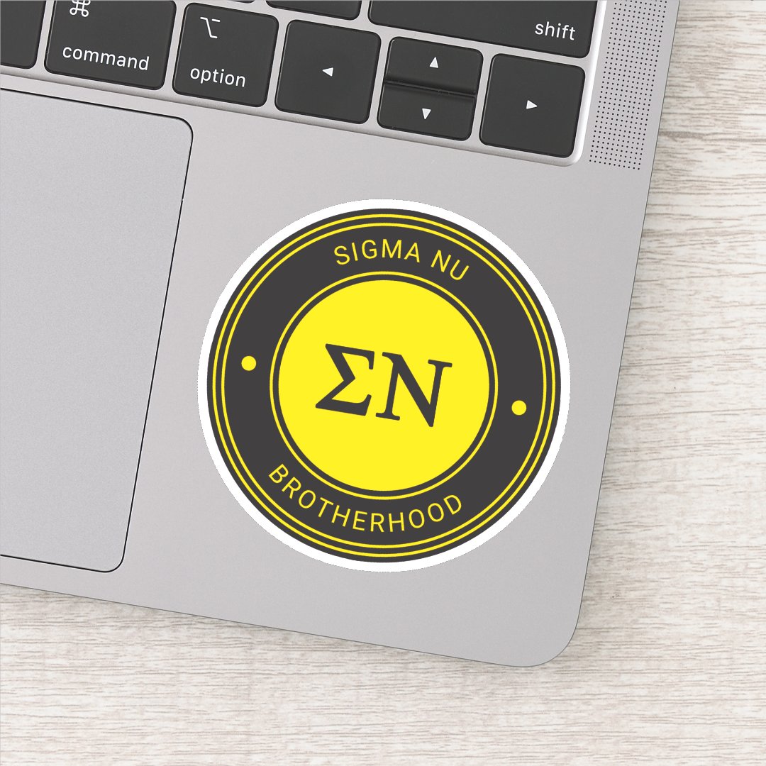 Sigma Nu | Badge Sticker | Zazzle