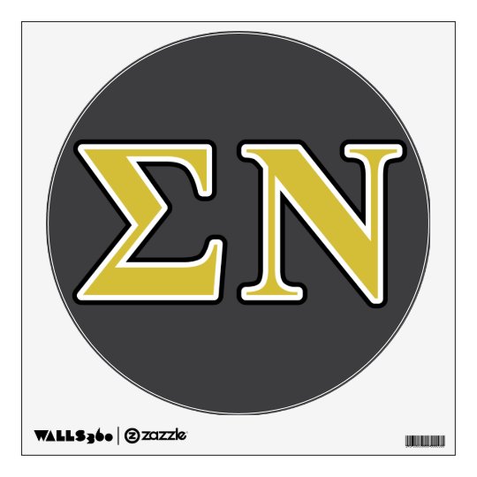 Sigma Nu Black and Gold Letters Wall Sticker | Zazzle.com