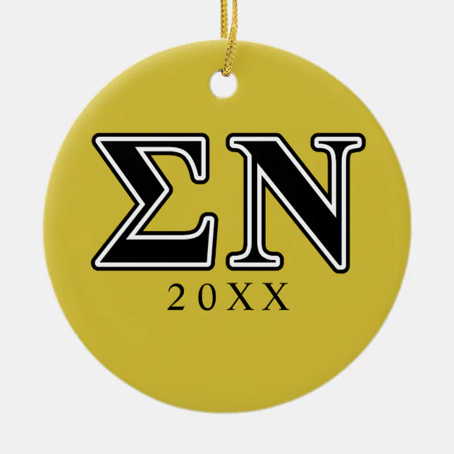 Sigma Nu Black Ceramic Ornament | Zazzle