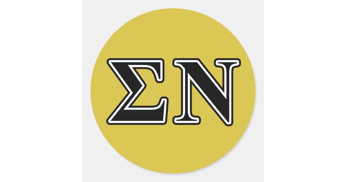 Sigma Nu Black Classic Round Sticker | Zazzle.com