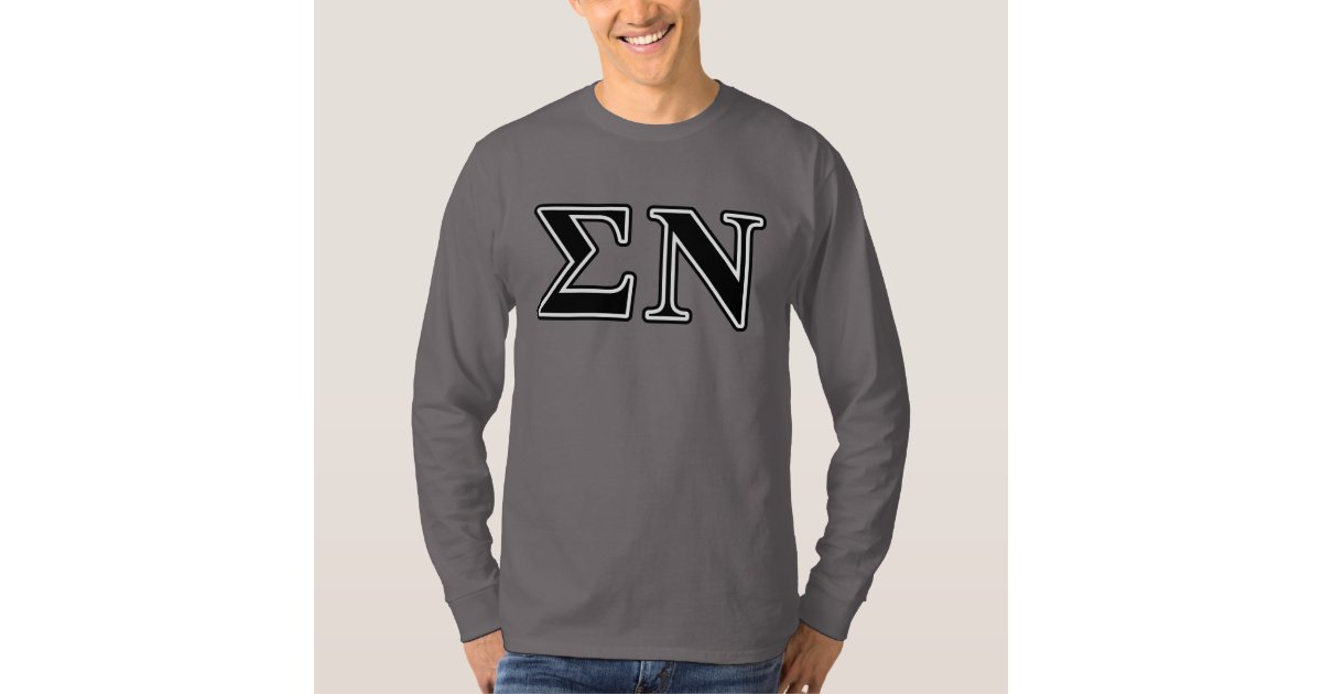 Sigma Nu Black T-Shirt | Zazzle