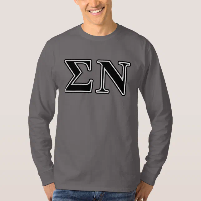 Sigma Nu Black T-Shirt | Zazzle