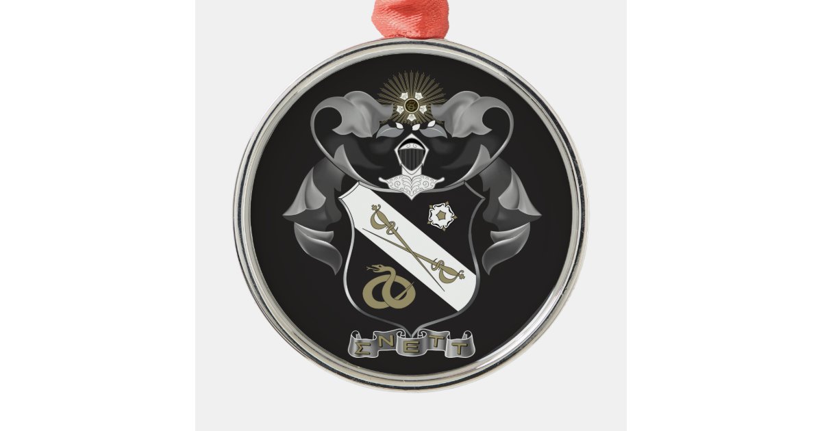Sigma Nu Crest Metal Ornament | Zazzle