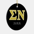Sigma Nu Gold Letters Ceramic Ornament | Zazzle
