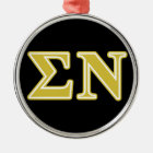 Sigma Nu Gold Letters Ceramic Ornament | Zazzle.com