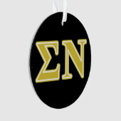 Sigma Nu Gold Letters Ornament | Zazzle