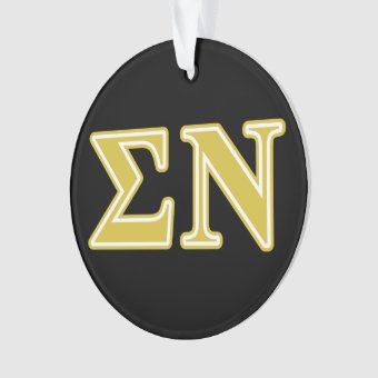 Sigma Nu Gold Letters Ornament | Zazzle