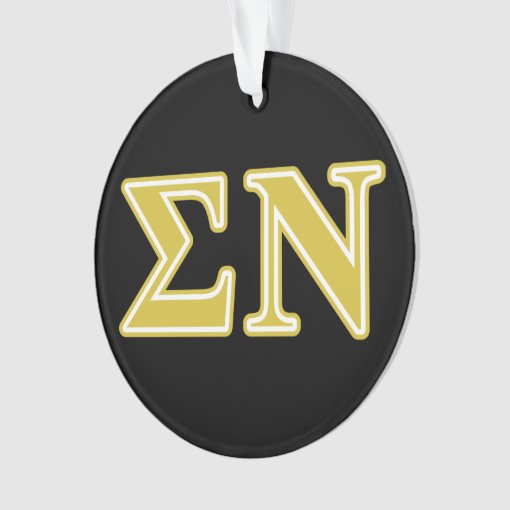 Sigma Nu Gold Letters Ornament | Zazzle