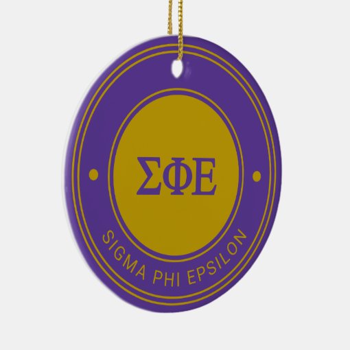 Sigma Phi Epsilon | Badge Ceramic Ornament | Zazzle