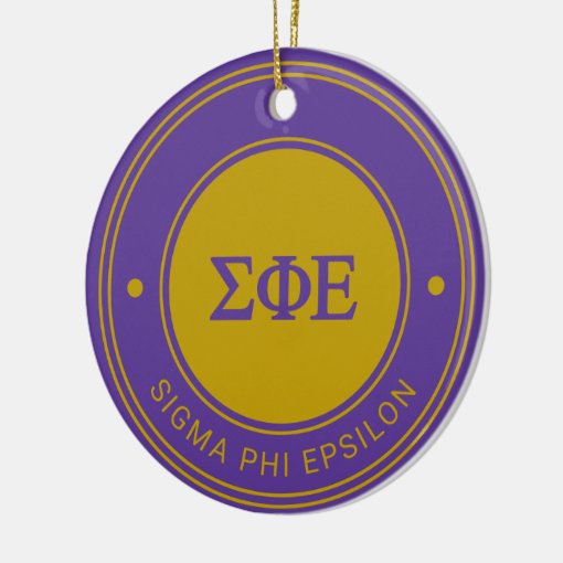 Sigma Phi Epsilon | Badge Ceramic Ornament | Zazzle