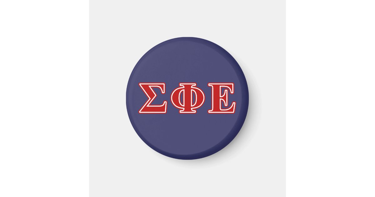 Sigma Phi Epsilon Red Letters Magnet | Zazzle