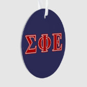 Sigma Phi Epsilon Red Letters Ornament | Zazzle