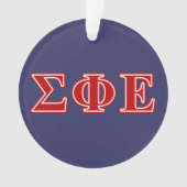 Sigma Phi Epsilon Red Letters Ornament | Zazzle