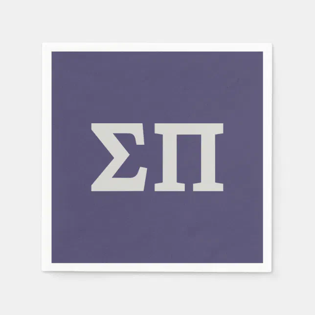 Sigma Pi Fraternity Greek Letters Logo Design Napkins | Zazzle