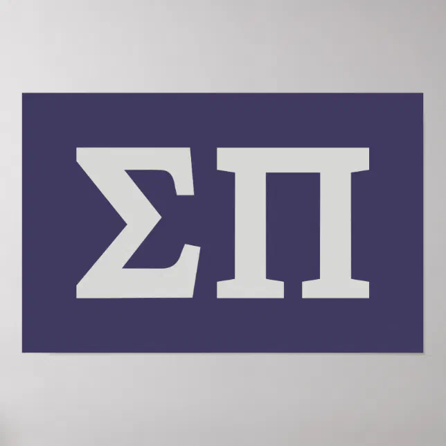 Sigma Pi Fraternity Greek Letters Logo Design Poster | Zazzle