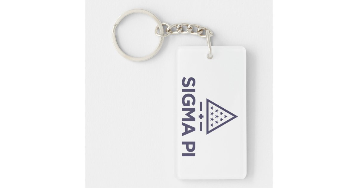 Sigma Pi Fraternity Wordmark Star Triangle Logo Keychain | Zazzle