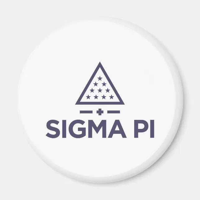 Sigma Pi Fraternity Wordmark Star Triangle Logo Magnet | Zazzle