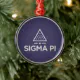 Sigma Pi Fraternity Wordmark Star Triangle Logo Metal Ornament | Zazzle