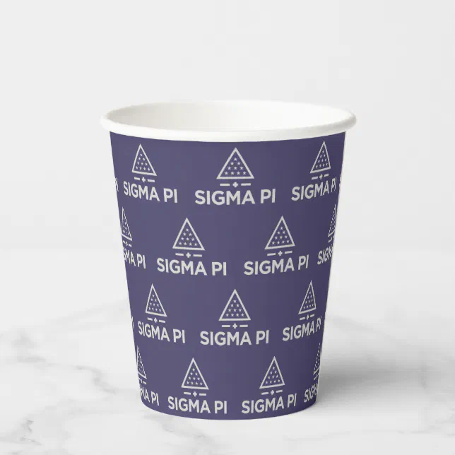 Sigma Pi Fraternity Wordmark Star Triangle Logo Paper Cups | Zazzle