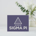 Sigma Pi Fraternity Wordmark Star Triangle Logo Postcard | Zazzle