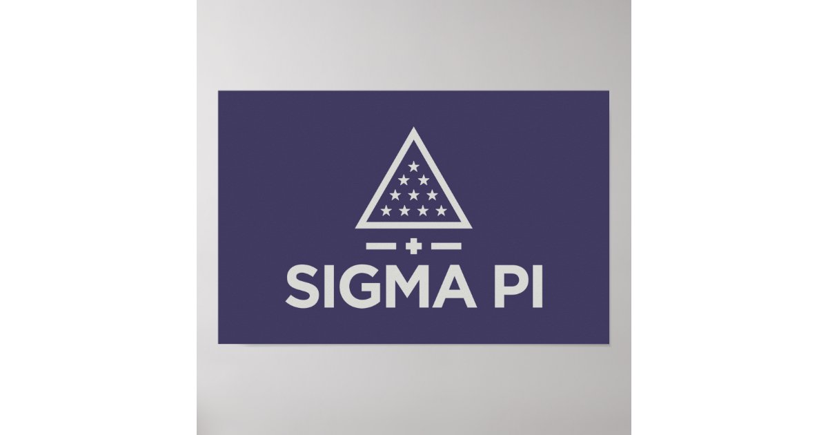 Sigma Pi Fraternity Wordmark Star Triangle Logo Poster | Zazzle