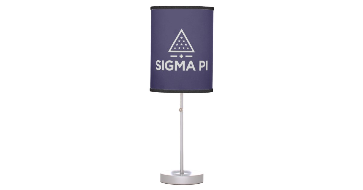 Sigma Pi Fraternity Wordmark Star Triangle Logo Table Lamp | Zazzle