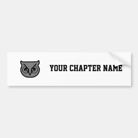 Sigma Pi Owl Gray Bumper Sticker | Zazzle.com
