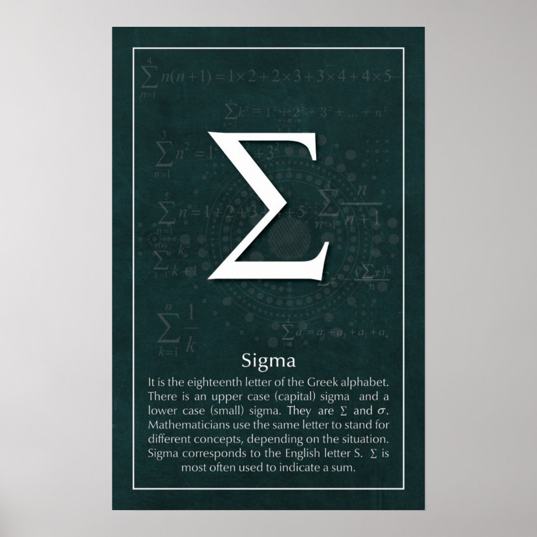 Sigma Poster | Zazzle