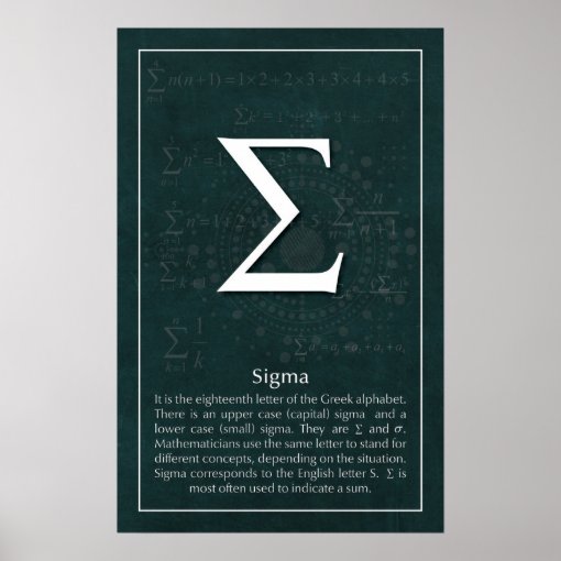 Sigma Poster | Zazzle