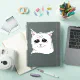 SIGMA SAD WHITE CAT FACE ANIMAL STICKER | Zazzle