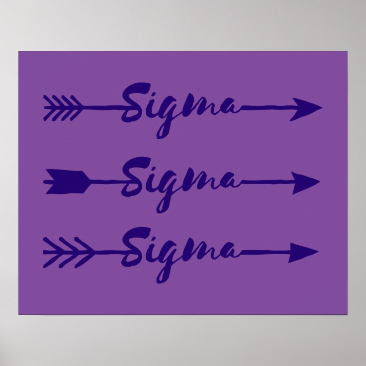Sigma Sigma Sigma Arrow Poster | Zazzle