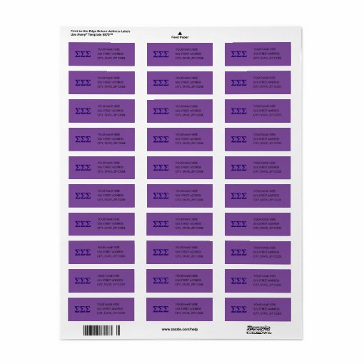 Sigma Sigma Sigma Lil Big Logo Label | Zazzle