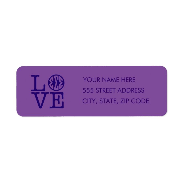 Sigma Sigma Sigma Love Label | Zazzle.com
