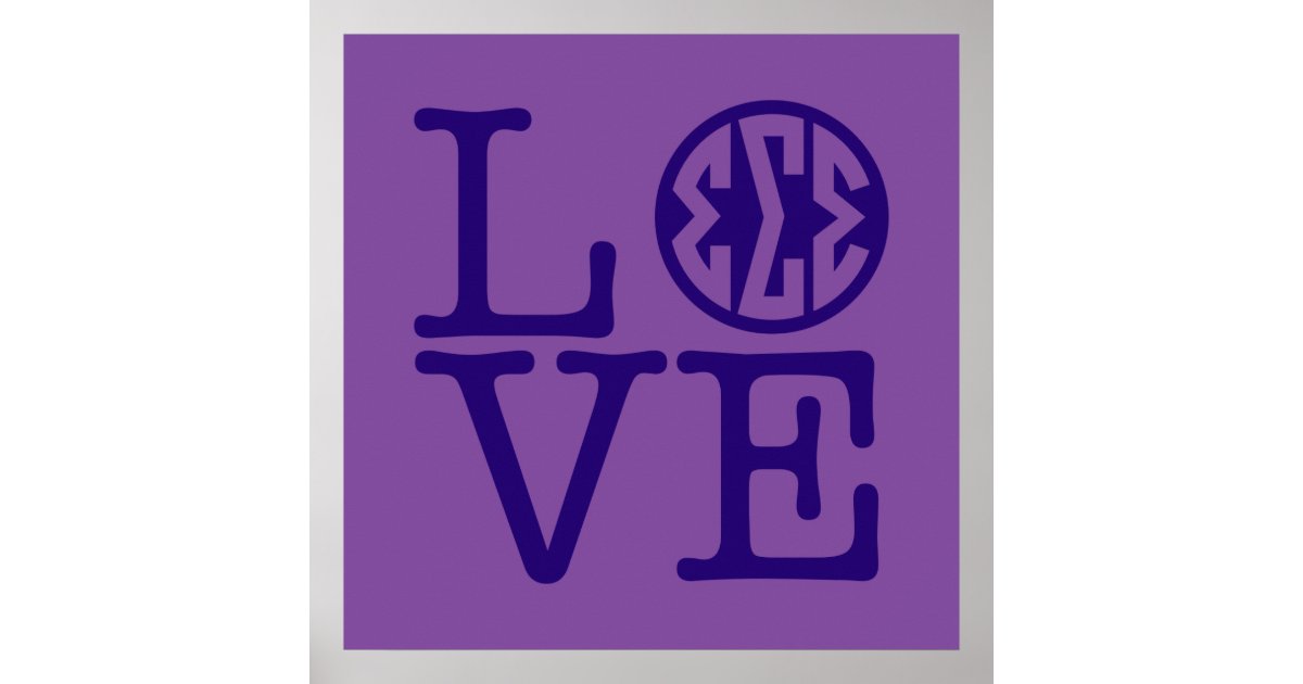 Sigma Sigma Sigma Love Poster | Zazzle