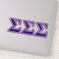 Sigma Sigma Sigma Purple Letters Sticker | Zazzle