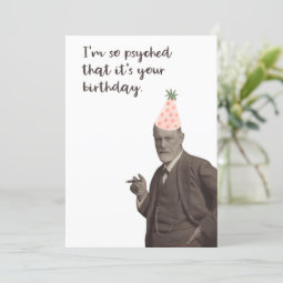 Sigmund Freud Funny Psychology Birthday Card | Zazzle